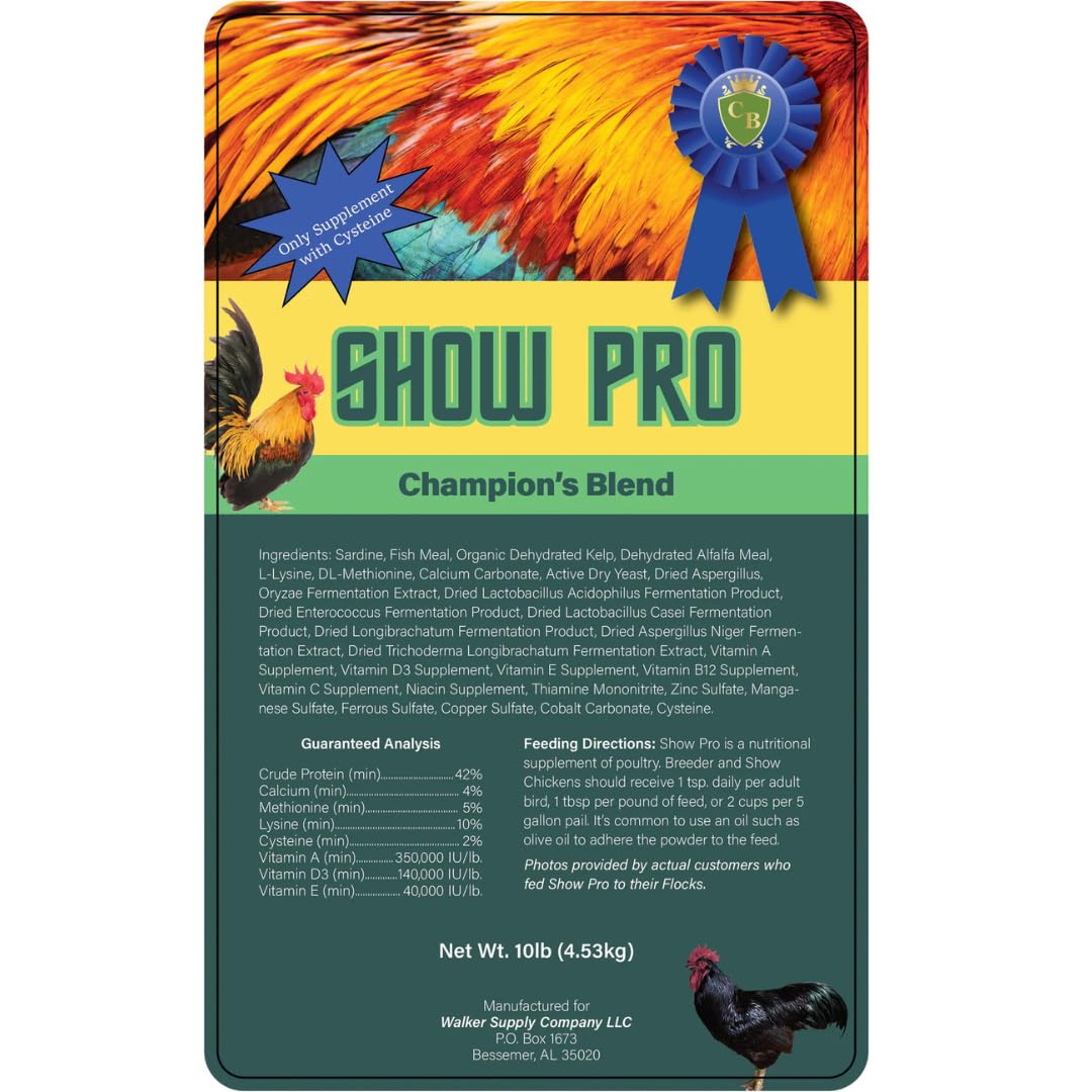 Show Pro Poultry Supplement, 10LB Bag - Boosts Health & Performance for ...