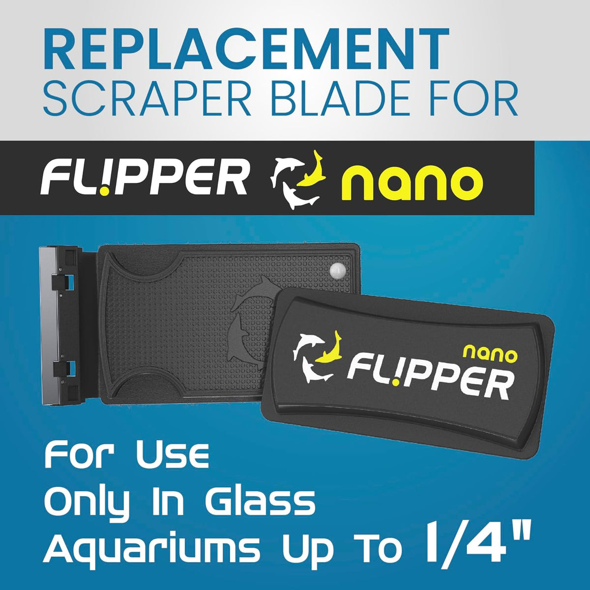 Flipper Nano Aquarium Cleaner Stainless Steel Replacement Blades 2 Pack ...