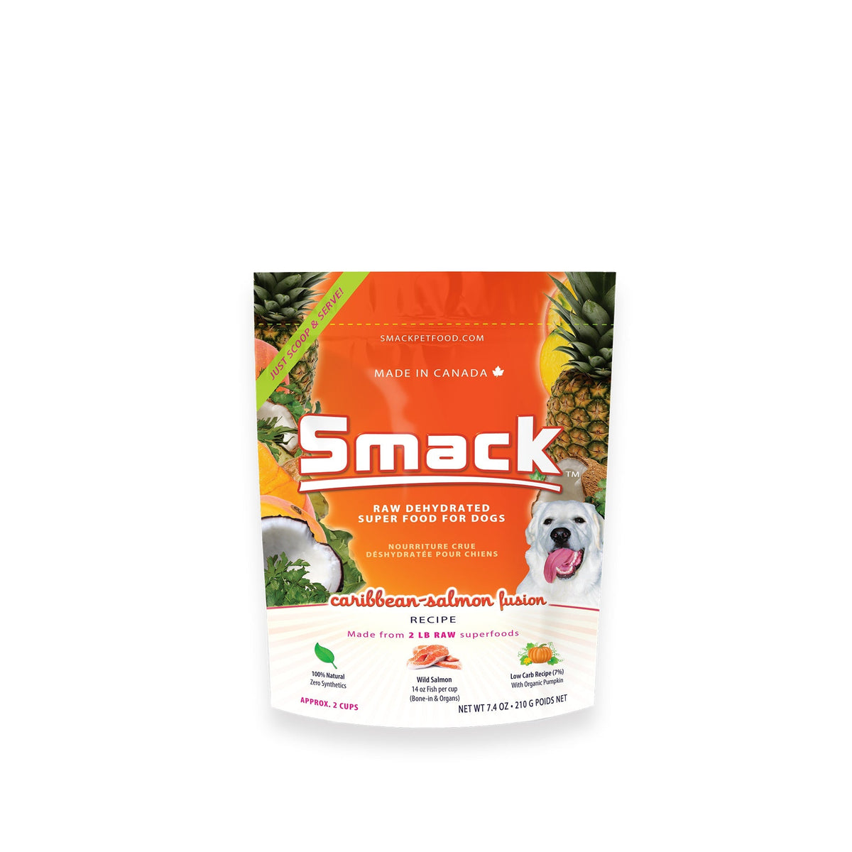 Smack Caribbean-Salmon Fusion Raw Dehydrated Grain Free Dog Food ...